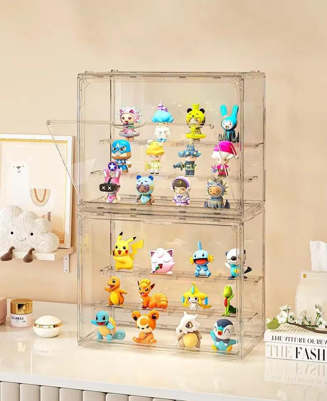 Acrylic Display Case for Collectibles Clear Showcase Stand for LEGO ...