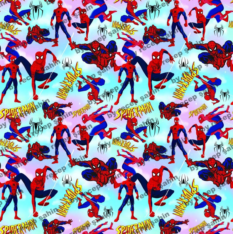 Spiderman Pattern, Super Hero Seamless Pattern, Spider Sublimation - Etsy