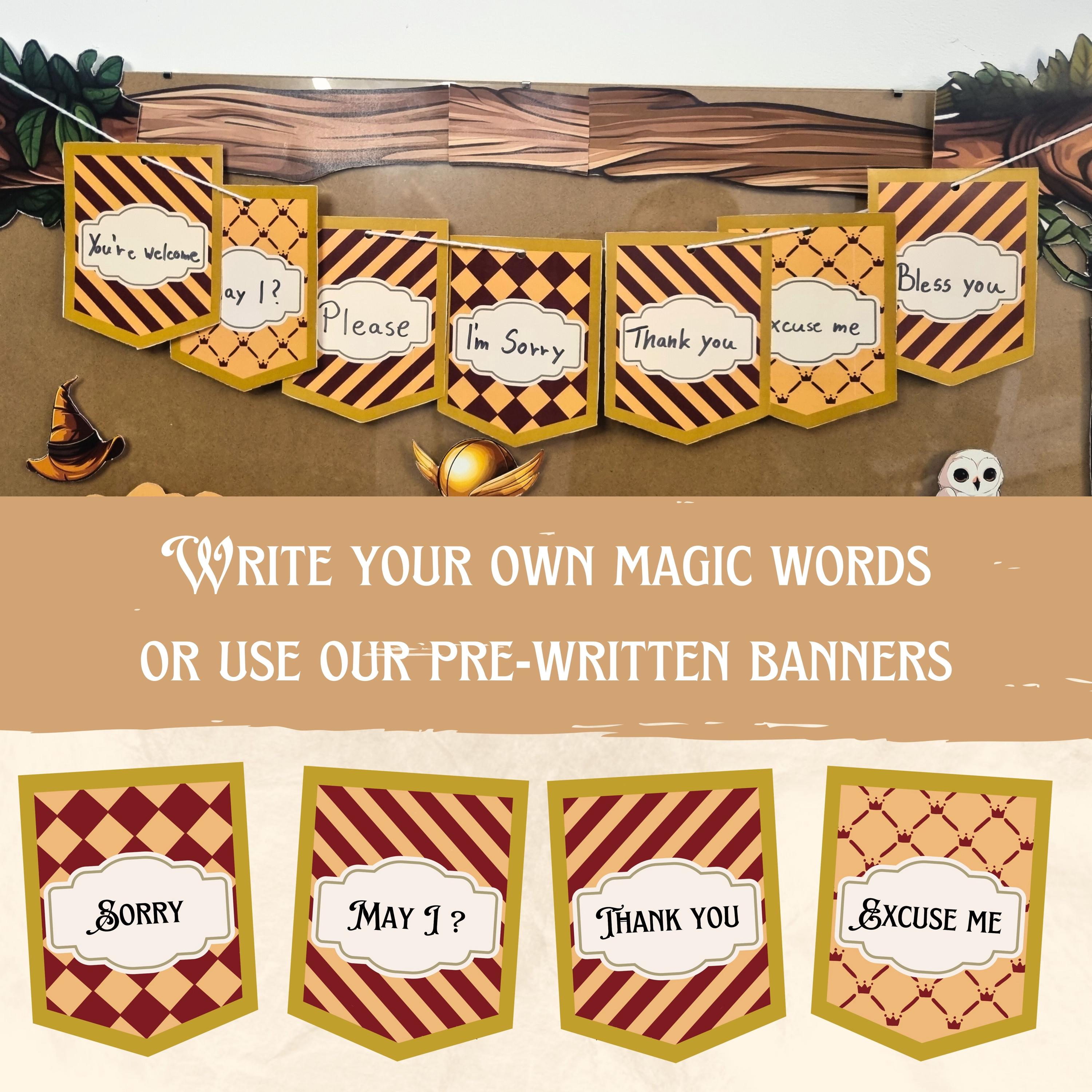 Magic Words Bulletin Board Classroom Board Kit Little Magicians School ...