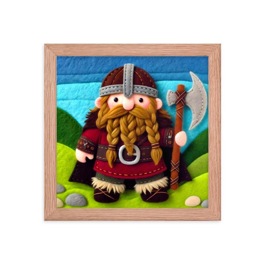 Gimli Felt-style Premium Print Art Dwarf-inspired Fantasy Wall Decor ...