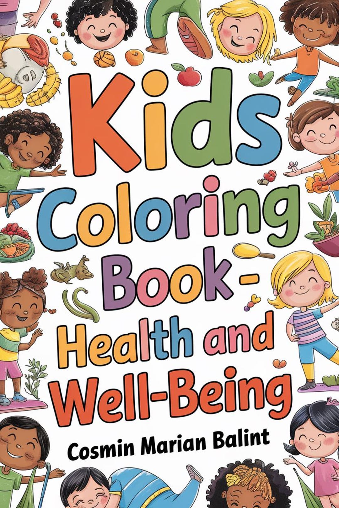 Kids Coloring Book - Health and Well-being - Etsy
