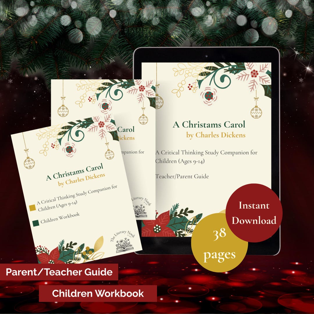 Christmas Carol Study Guide | Homeschool Literature Unit | Dickens ...