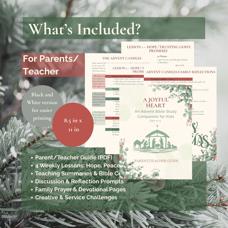 A Joyful Heart Advent Bible Study & Workbook | Christian Homeschool ...