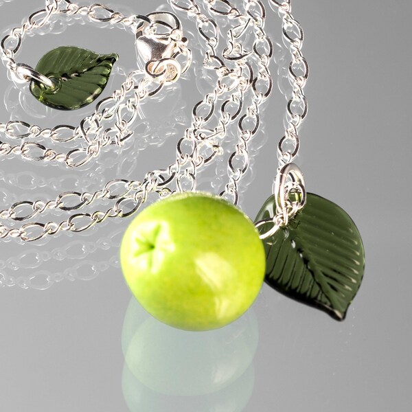 Apple Necklace - Etsy