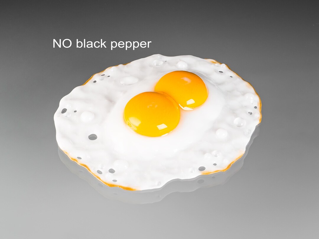 Glass Fried Egg, Blown Glass Art, Sculptures & Figurines, Fun Kitchen ...