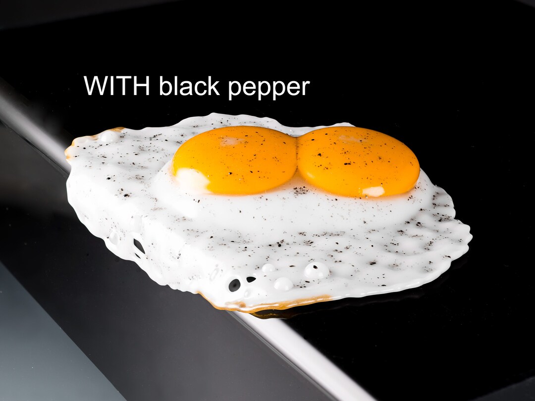 Hand Blown Glass Art Fried Egg Glass Sculpture, Double Yolk W a Hanging ...