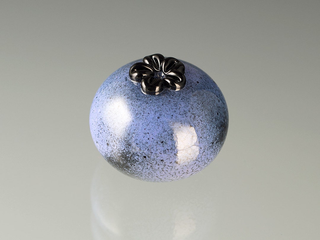 Blueberry Sculpture, 1 Life-size and Realistic Glass Fruit Figurine ...