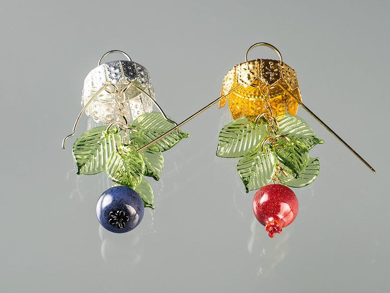 Glass Lemon Christmas Ornament Silver or Gold Hand Blown - Etsy