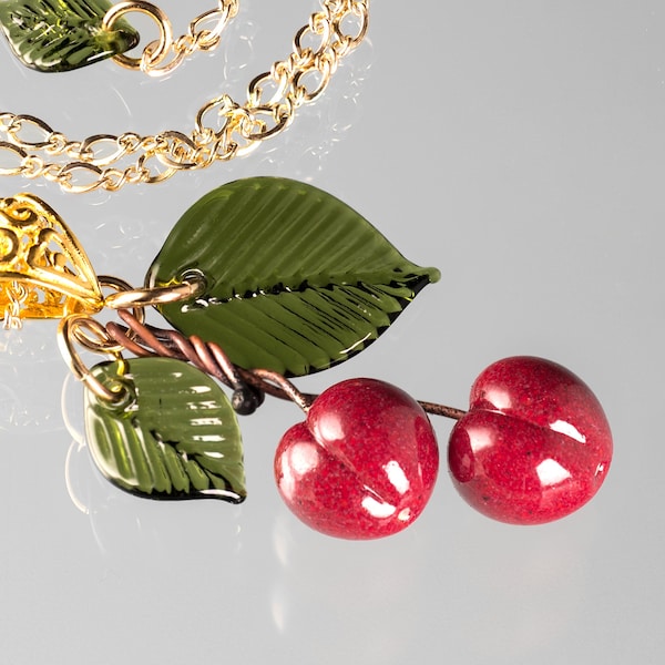 Cherry Tree Necklace - Etsy