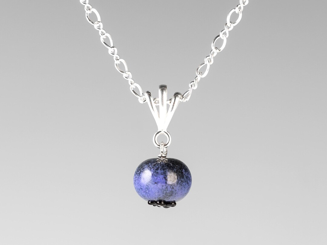 Blueberry Necklace, Blueberry Pendant Jewelry, Fruit Necklace, Gift for ...