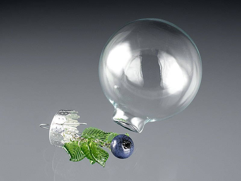 Glass Lemon Christmas Ornament silver or gold hand blown | Etsy