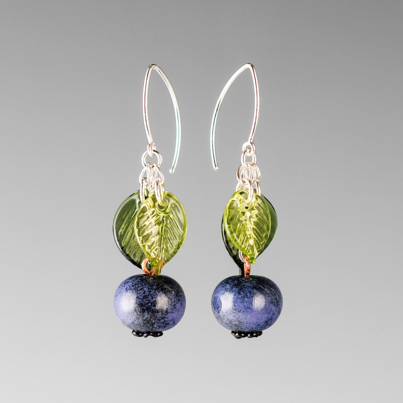 Blueberry Earrings - Etsy