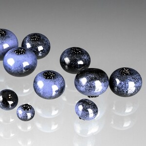 Glass Berries, Blueberry Glass Art, Hand Blown Glass Fruit, Blueberry ...