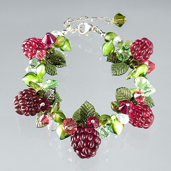 Raspberry Beads - Etsy