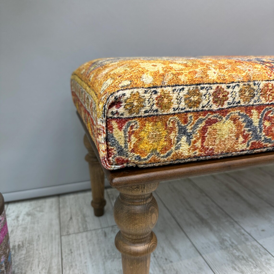 Bohemian Ottoman Bench for Bedroom Bed End, Livingroom Bench 18x48 ...