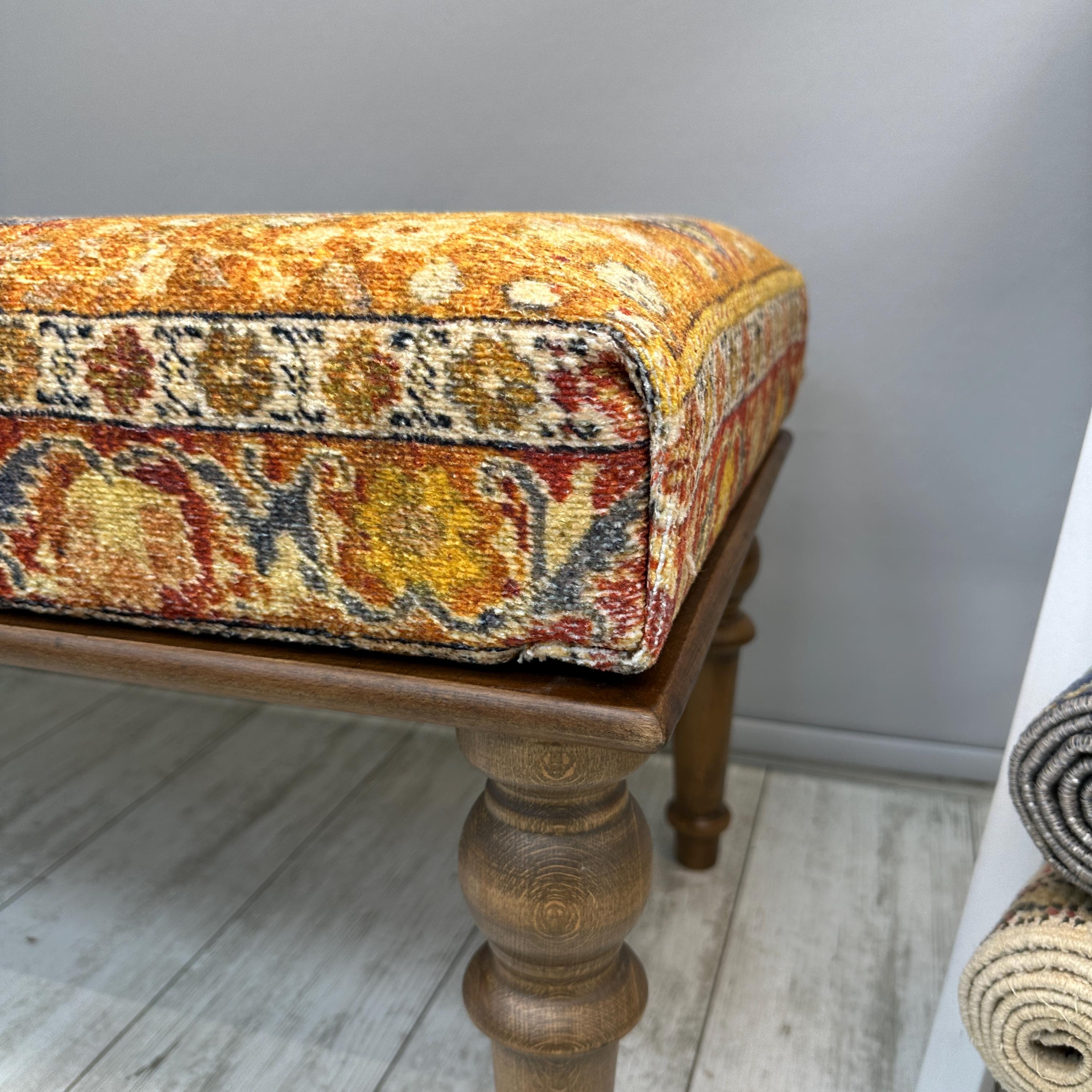 Bohemian Ottoman Bench for Bedroom Bed End, Livingroom Bench 18x48 ...