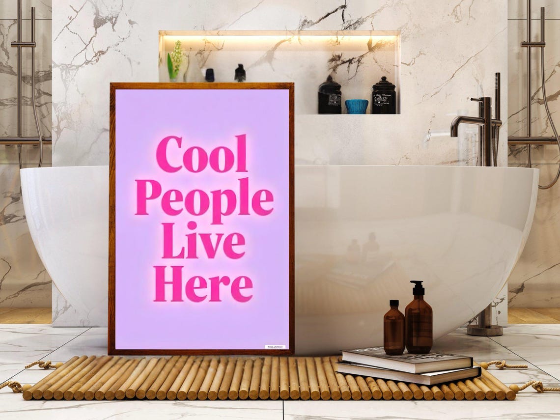 Preppy Wall Art, Motivational Quote Print, Trendy Wall Decor, Modern ...