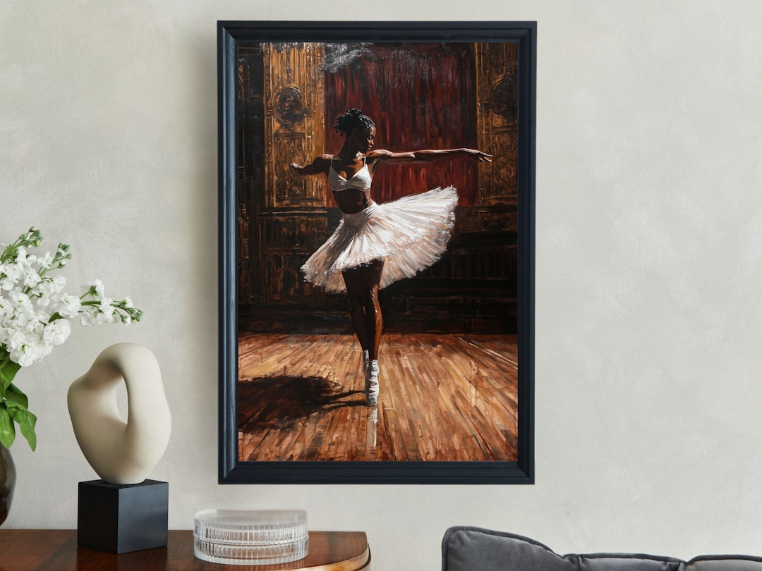 Elegant Ballerina Wall Art, Ballet Dancer Canvas Print, Dance Studio ...