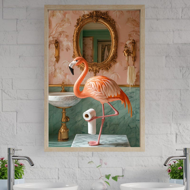 Flamingo Bathroom - Etsy