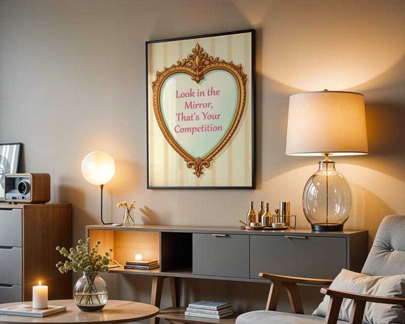 Motivational Quote Wall Art ,preppy Wall Art ,gold Framed Mirror Decor ...