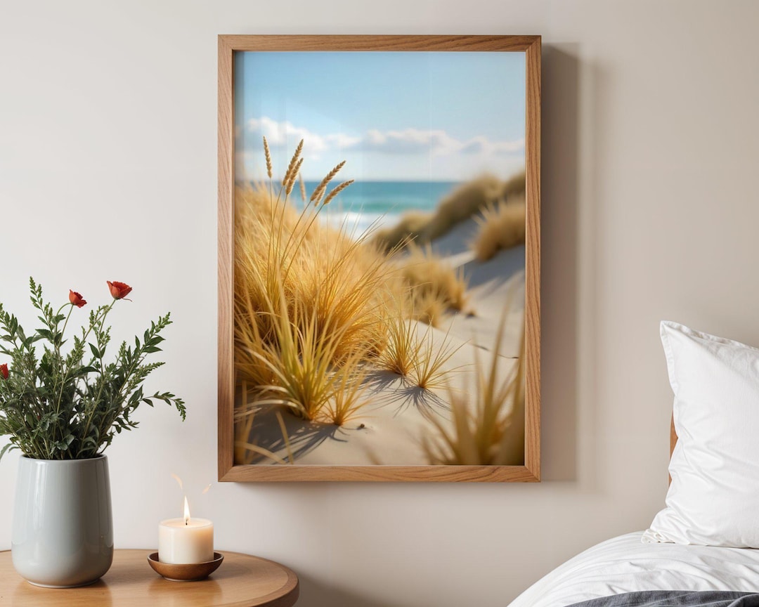 Beach Grass Wall Art, Ocean View Print, Coastal Photography Decor ...