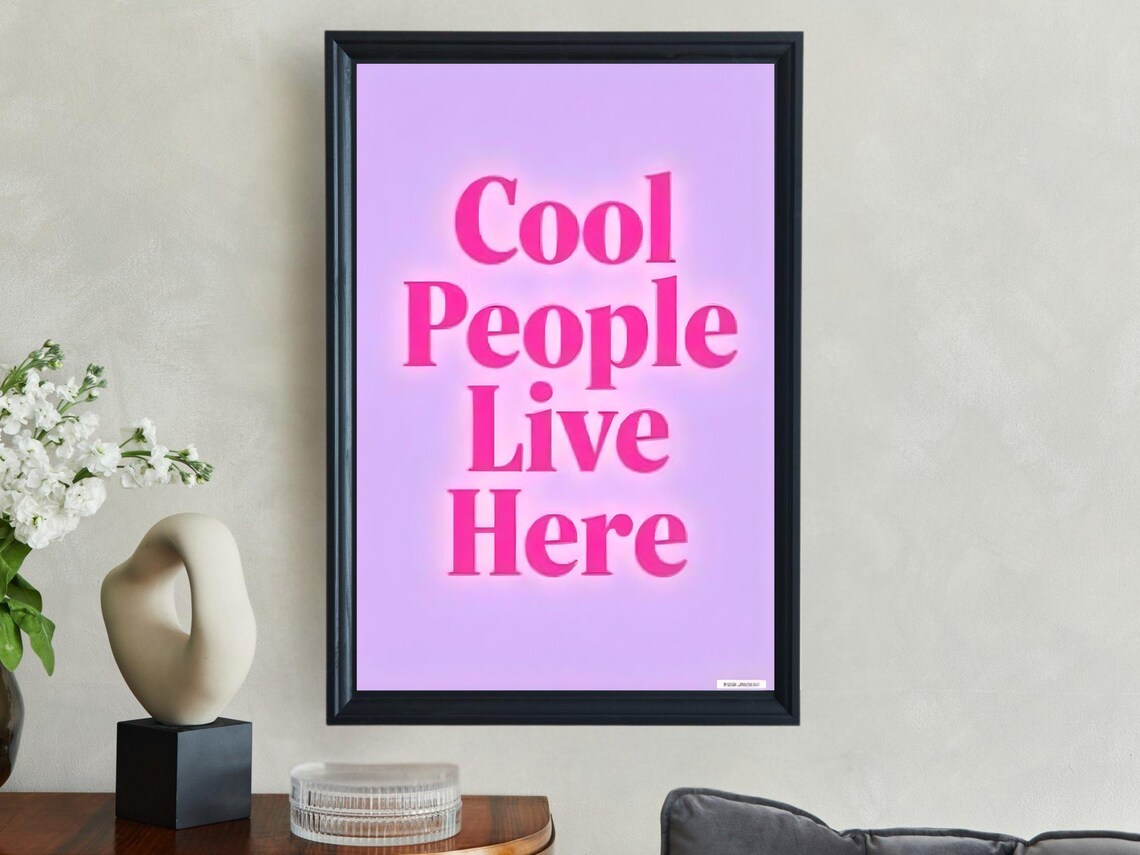Preppy Wall Art, Motivational Quote Print, Trendy Wall Decor, Modern ...