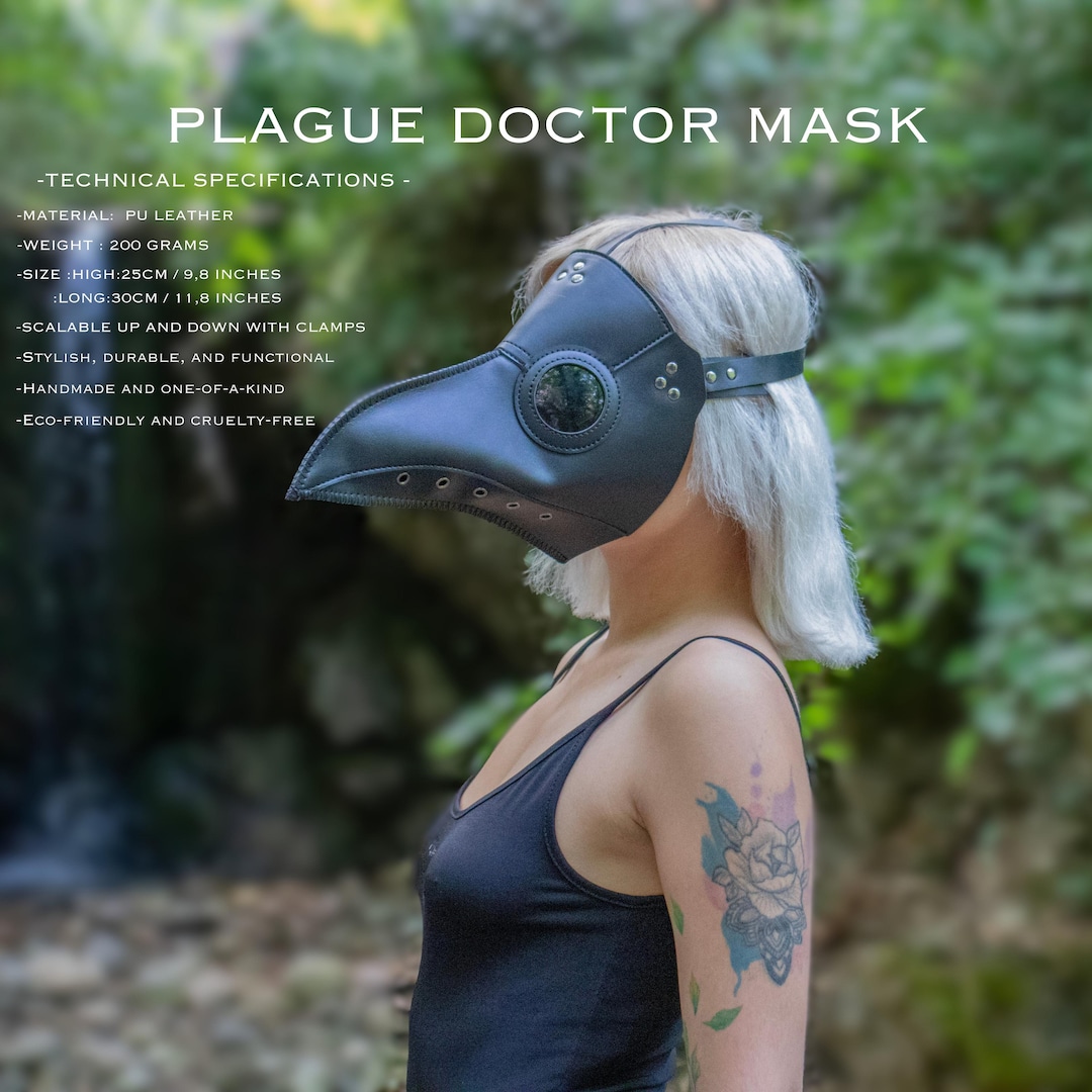 Medieval Plague Doctor Mask, Leather Cosplay Costume, Bubonic Doctor ...