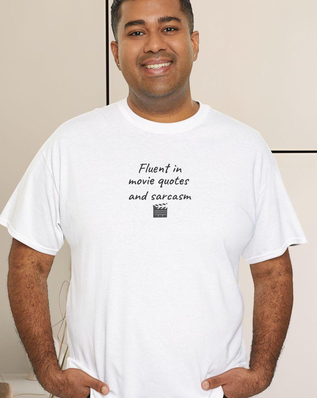 Fluent in Movie Quotes and Sarcasm Unisex Heavy Cotton Sarcasm Tee Gift ...