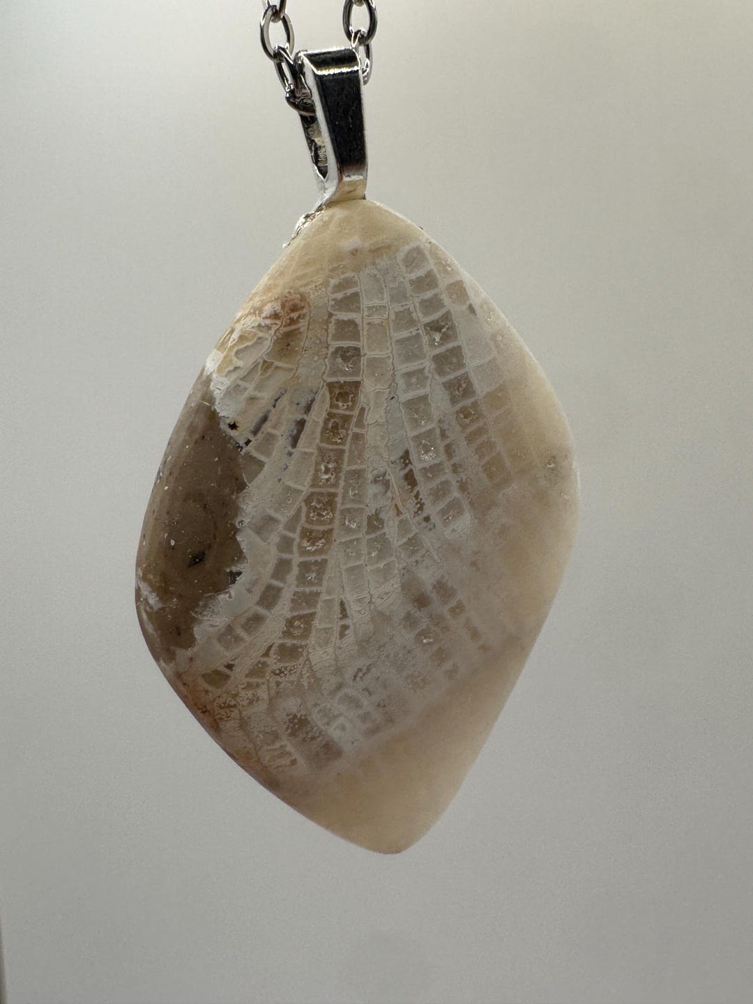 Agatized Favosites (honeycomb Coral) Fossil Necklace – One of a Kind ...