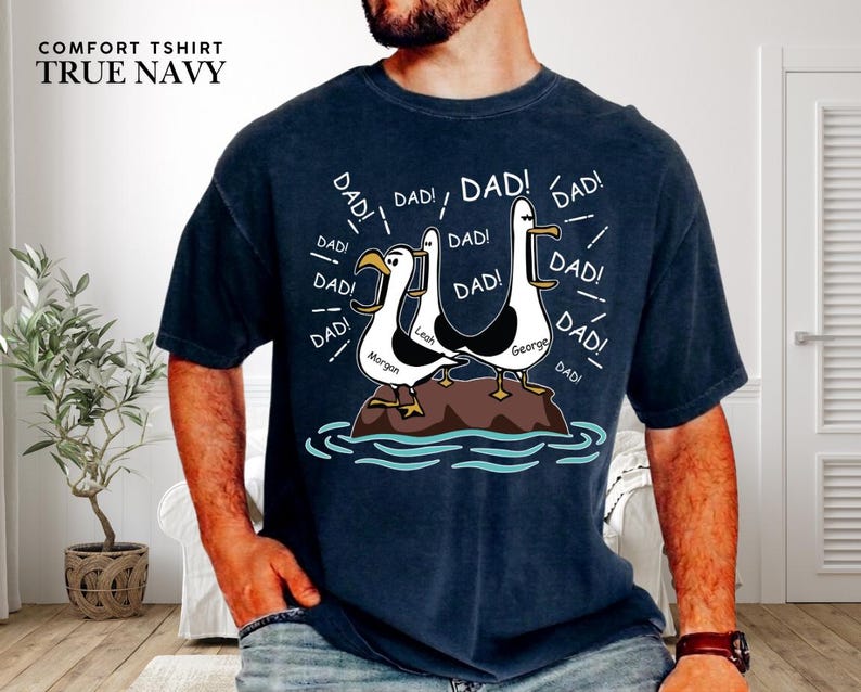 Seagull Dad Shirt – Funny Personalized Father's Day Gift, Custom Mine ...