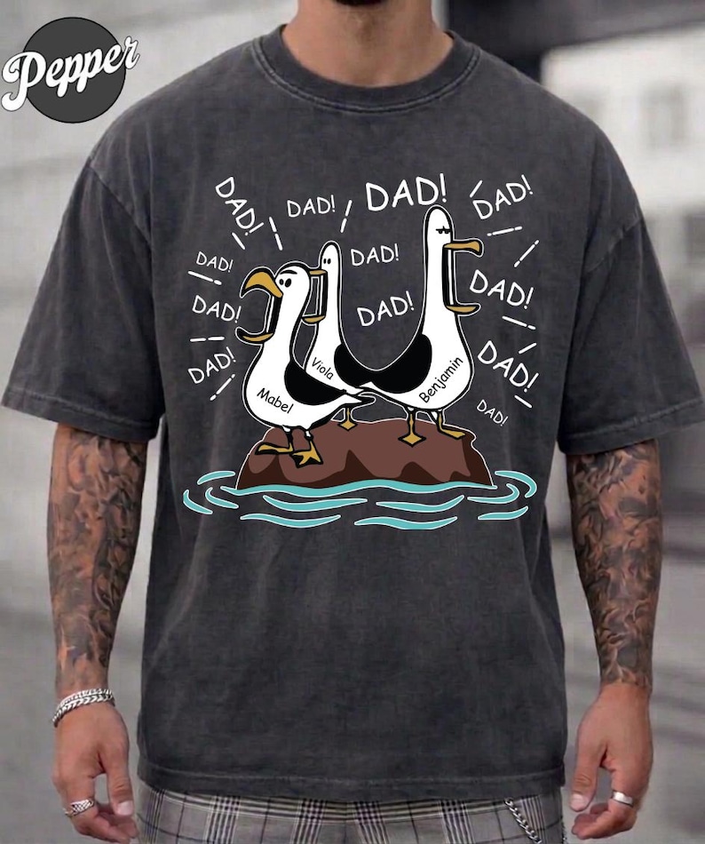 Seagull Dad Shirt – Funny Personalized Father's Day Gift, Custom Mine ...