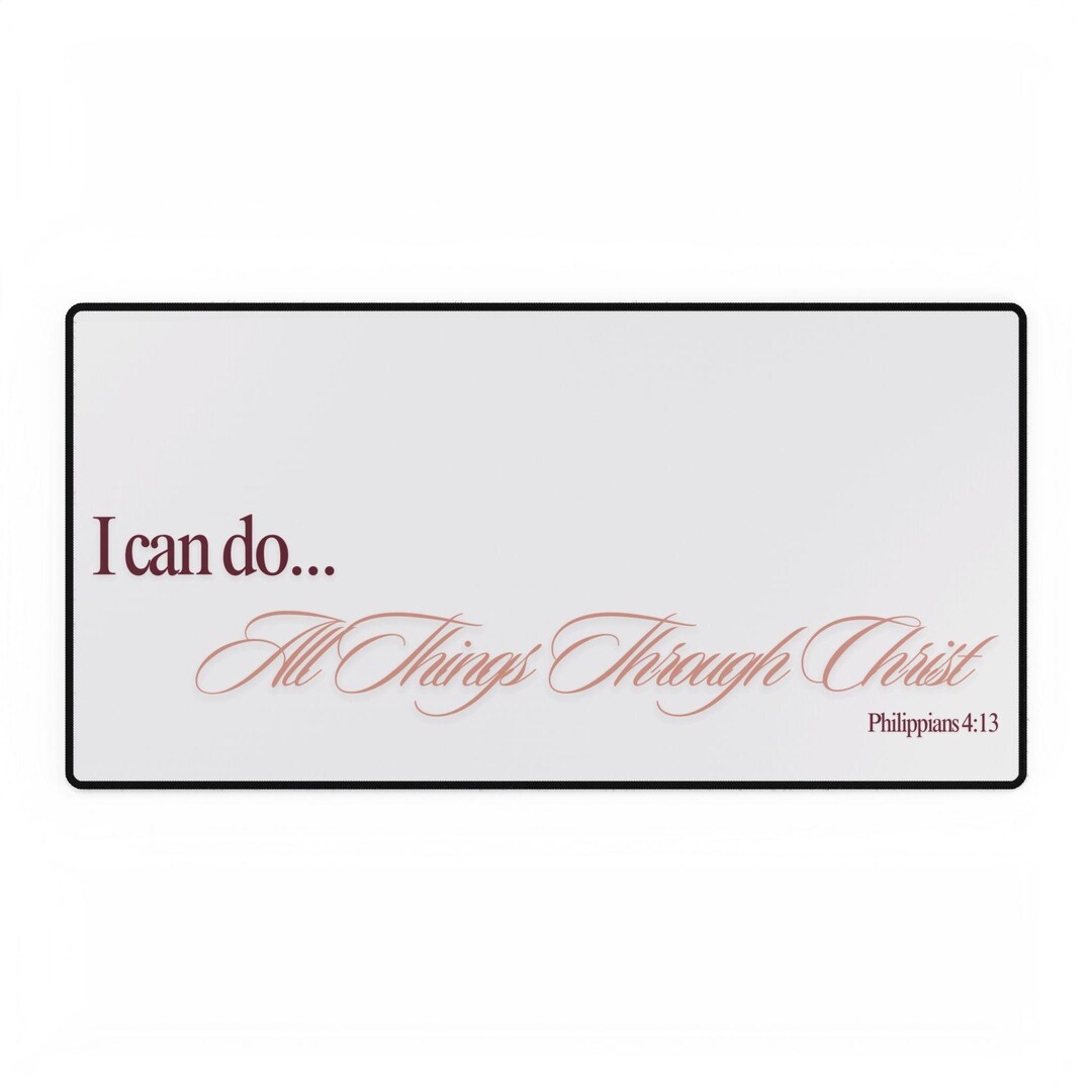 Bible Scripture Desk Mat, Christian Mouse Pad, Religious Office Decor ...