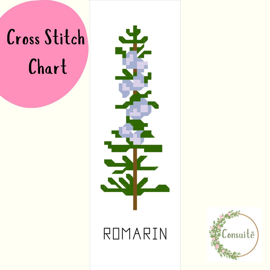 Rosemary Bookmark - Cross-stitch Pattern - Etsy