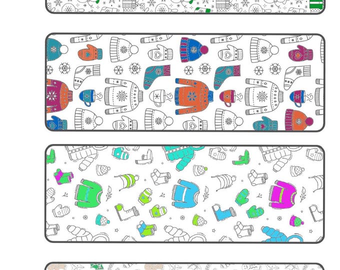 Seasonal Coloring Bookmarks - Etsy