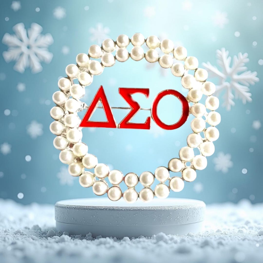 Delta Sigma Theta Pearl Brooch - Etsy