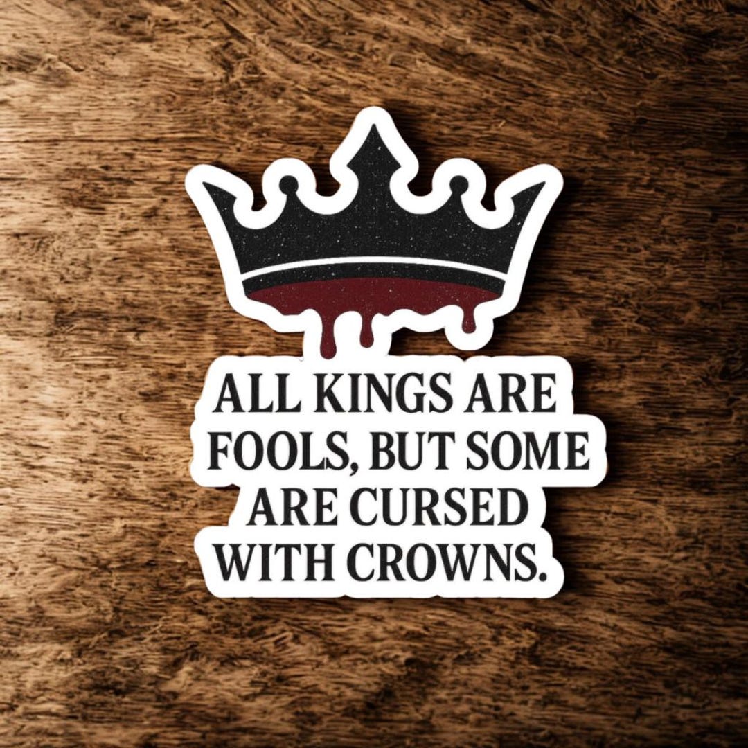 From Blood and Ash Sticker | Dripping Blood Crown | All Kings Are Fools ...