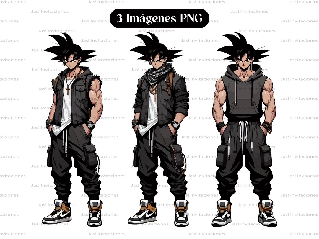 Urban Goku Clipart PNG | Dragon Ball Z Anime Art | Cute Chibi Style ...
