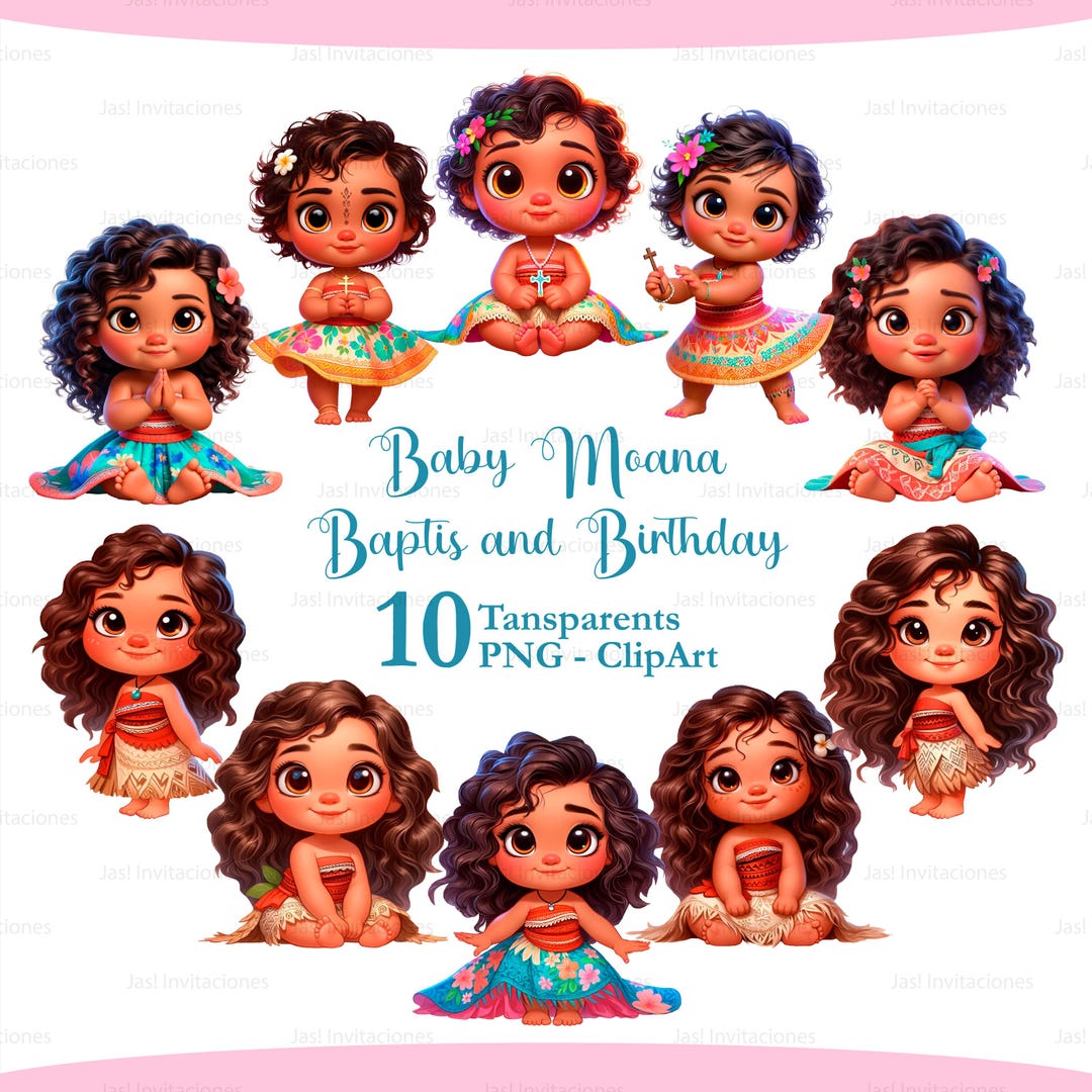 Baby Moana PNG Clipart | Princess Moana Baby Praying | Girl Baptism ...