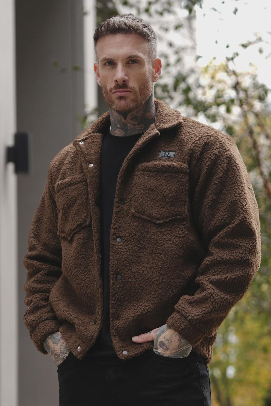 Men’s Brown Sherpa Jacket - Etsy