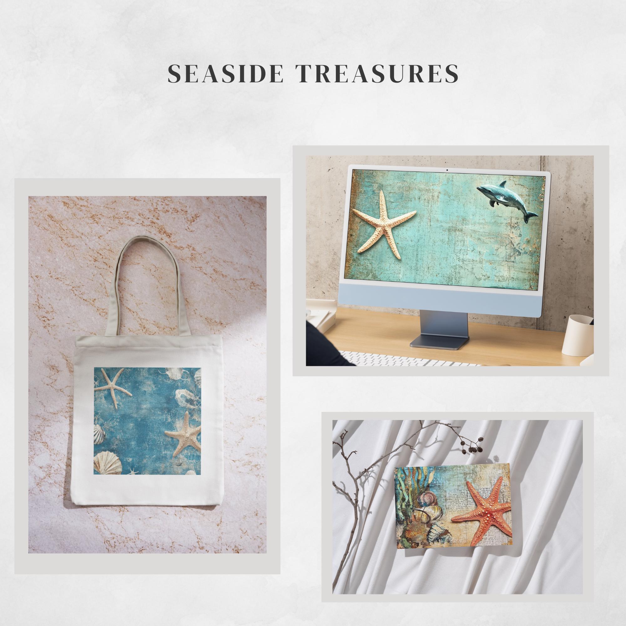 Seaside Junk Journal Pages: Coastal Ephemera, Beach Backgrounds (JPG ...