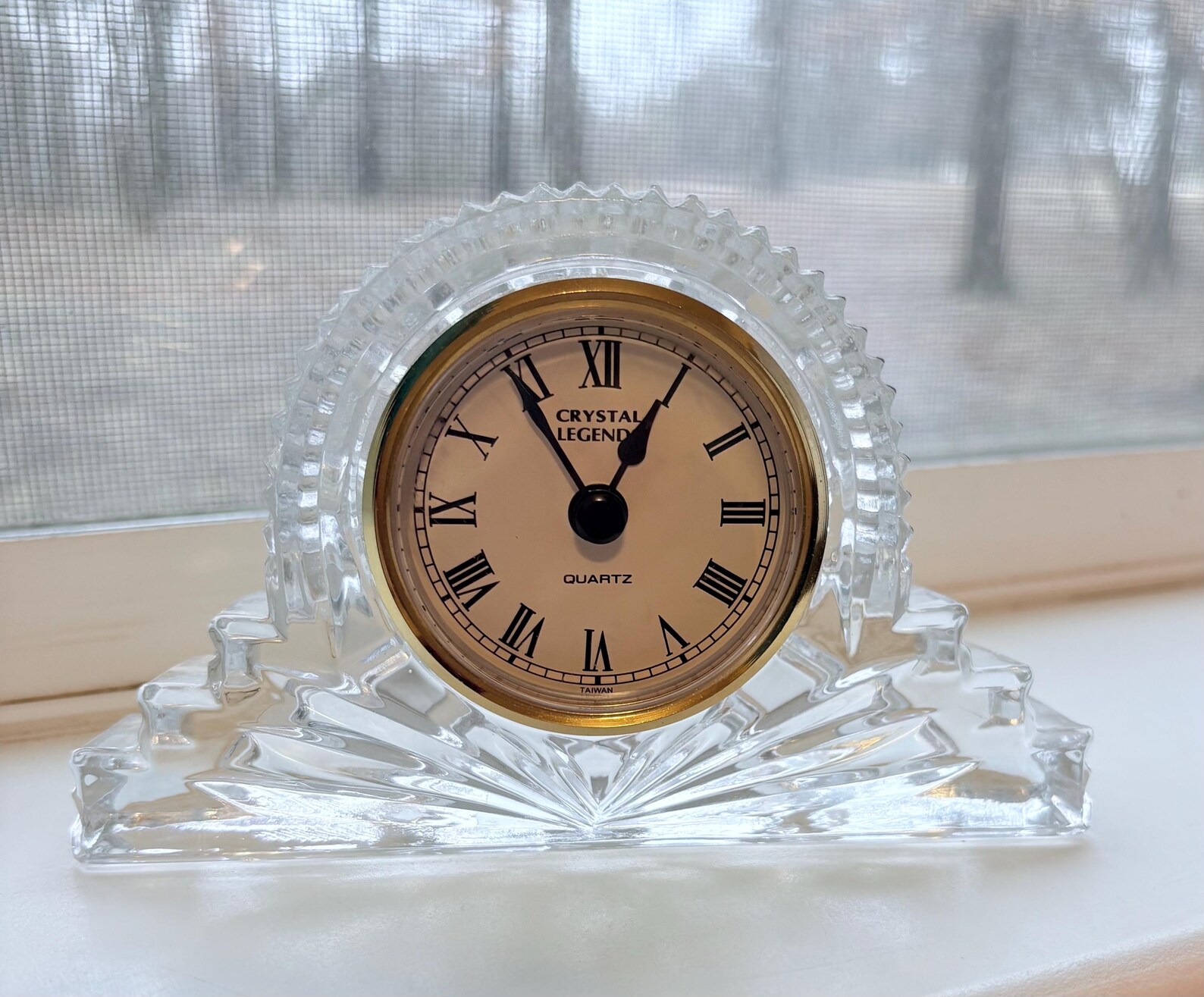 Vintage Crystal Legands by Godlingee Quartz Clock 24% Lead Crystal - Etsy