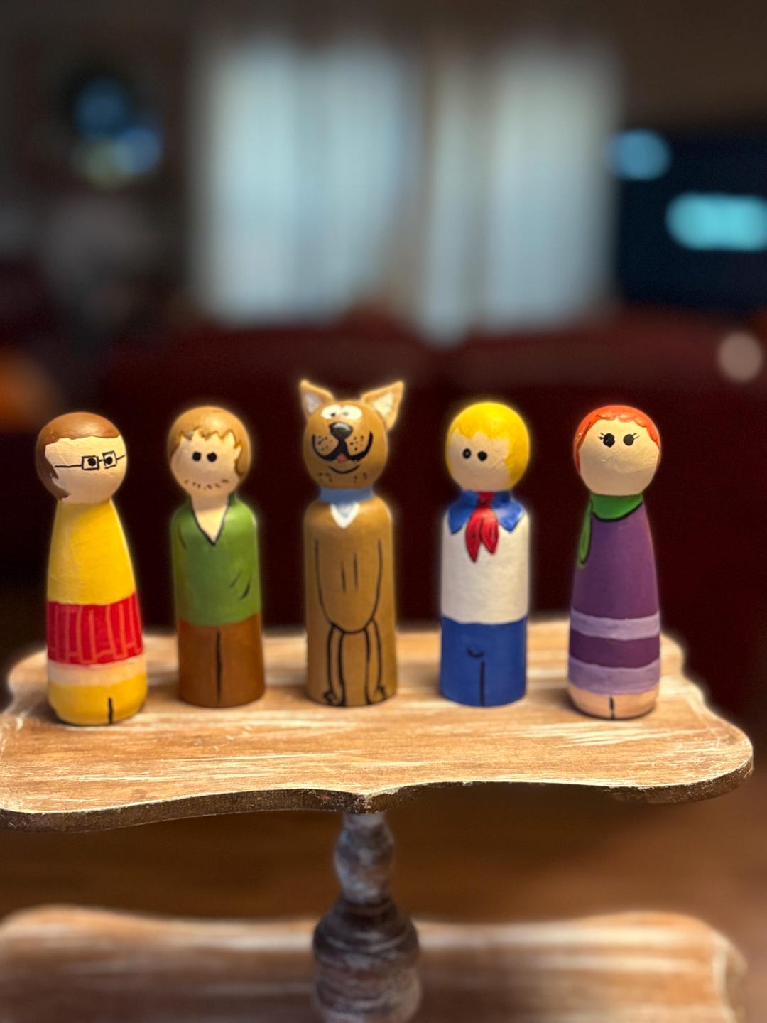 Scooby Doo and the Gang Hand Painted Wooden Peg Dolls - Etsy