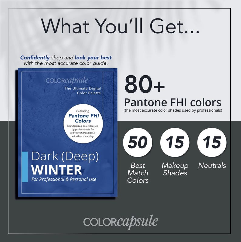Dark (deep) Winter Digital Color Palette | 12-season Color Analysis ...
