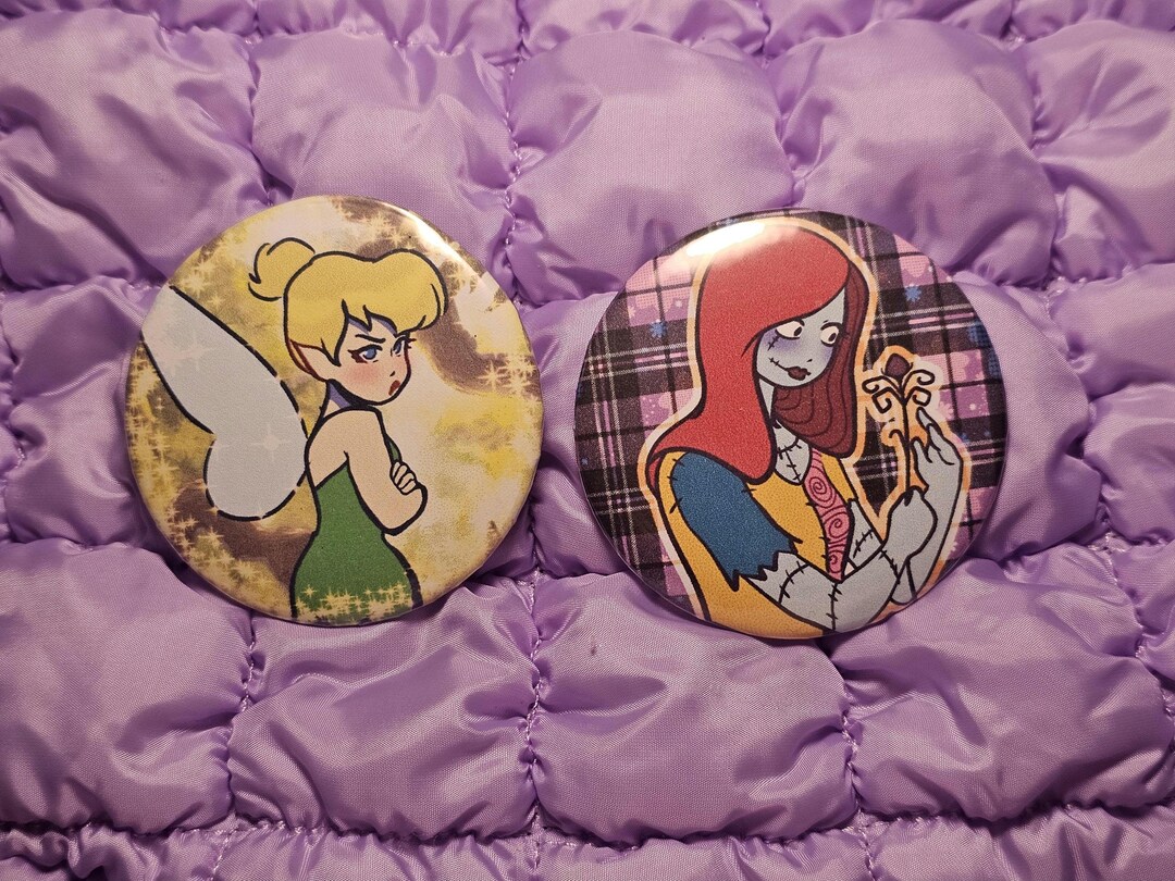 Disney Character Pin Back Button - Etsy