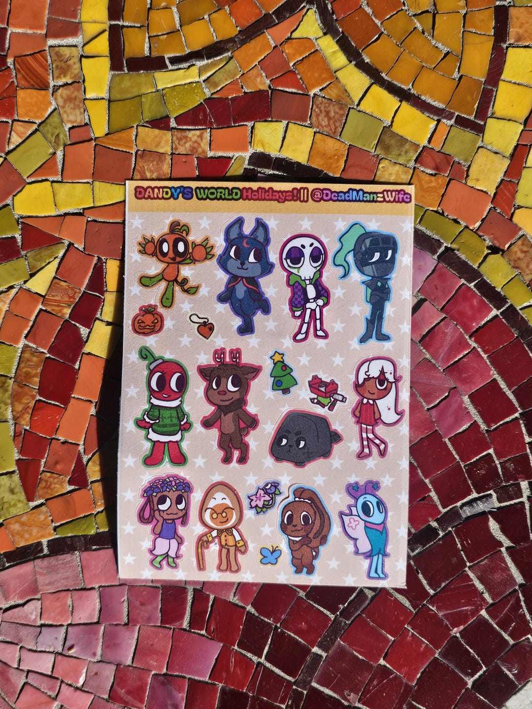 Dandy's World Holidays|| Sticker Sheet! - Etsy
