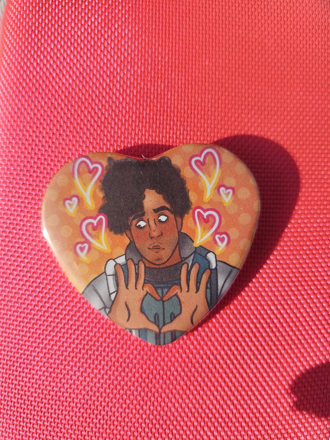Hector Valentino Heart Pin Back Button - Etsy