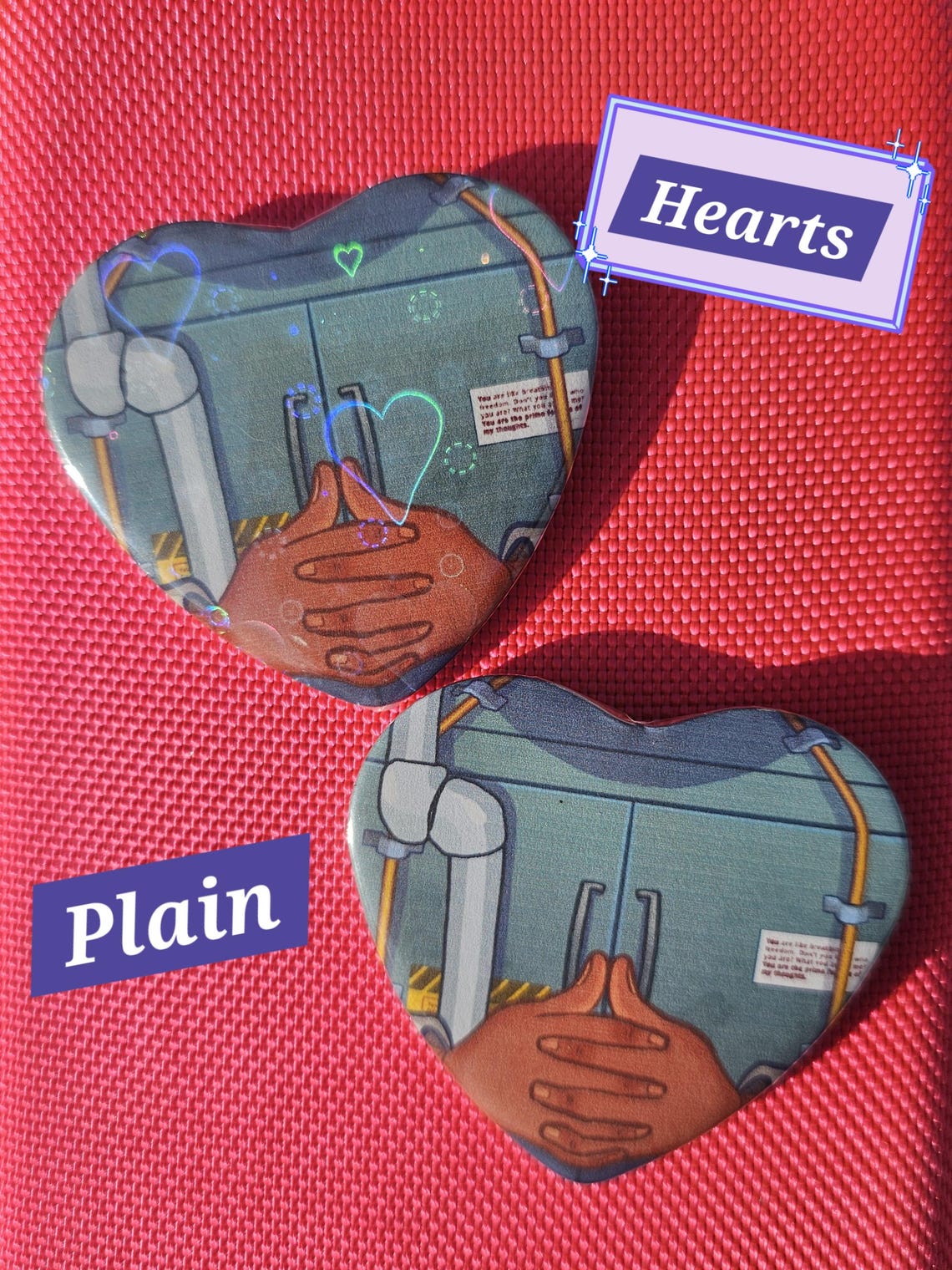 Hector Valentino Heart Pin Back Button - Etsy
