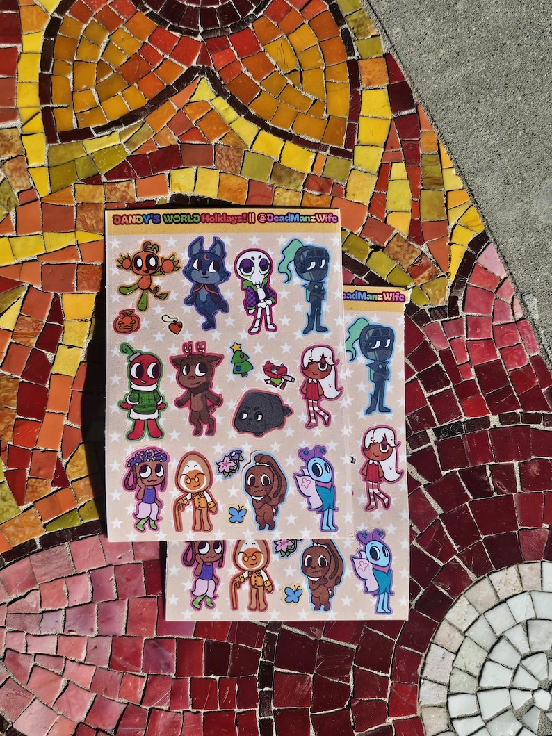 Dandy's World Holidays|| Sticker Sheet! - Etsy