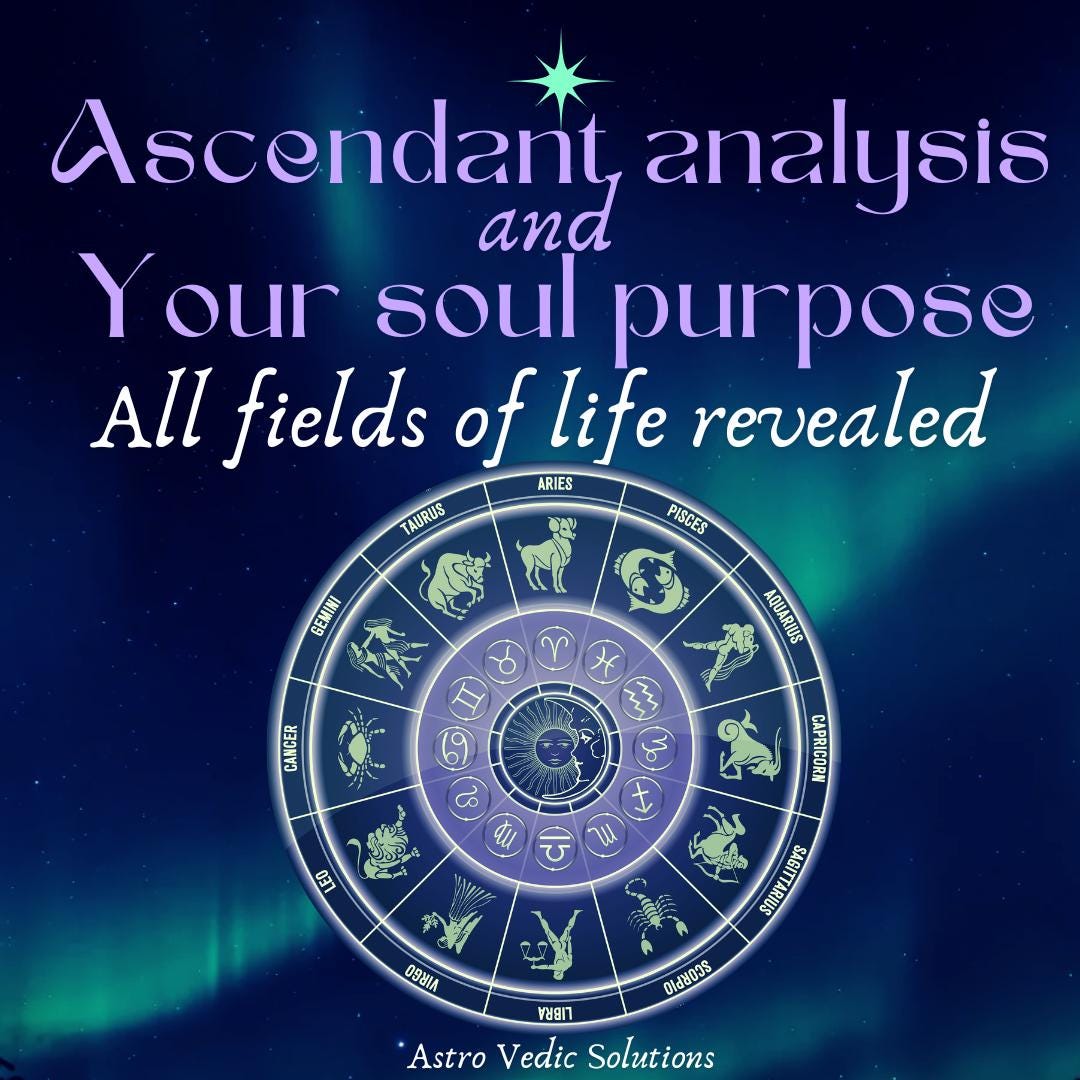 Ascendant Chart Interpretation, Vedic Astrology Atmakaraka Reading ...