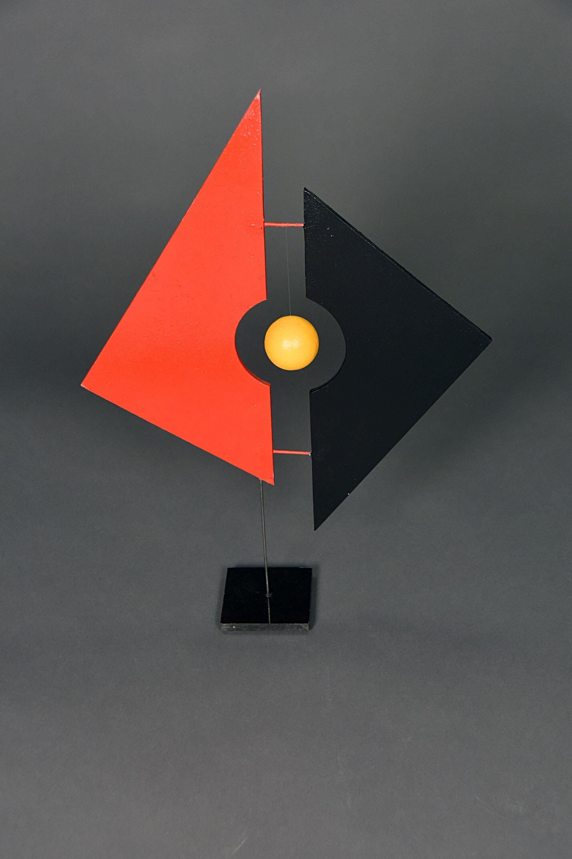 Triangles and Yellow Sphere - Sculpture - Etsy